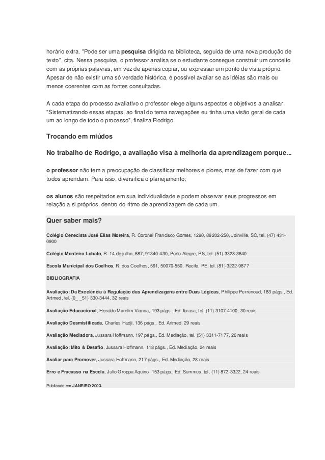 Avaliar para ensinar melhor