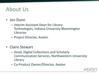 The Avalon Media System: An Open Source Video/Audio System for ...