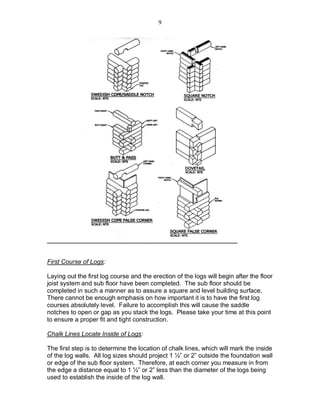 Avalon Log Homes Construction Manual | PDF