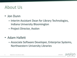 The Avalon Media System | PPT