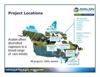 Corporate Presentation: Avalon Rare Metals Inc. (TSX: AVL) (August 2010 ...