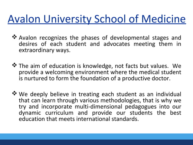 Avalon University School of Medicine | PPT