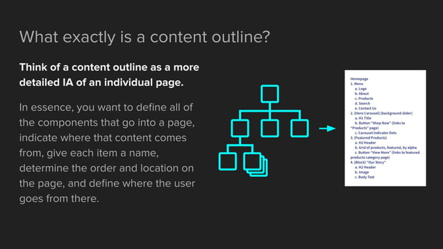 A Valuable Experience Begins with a Solid Content Outline | PPT