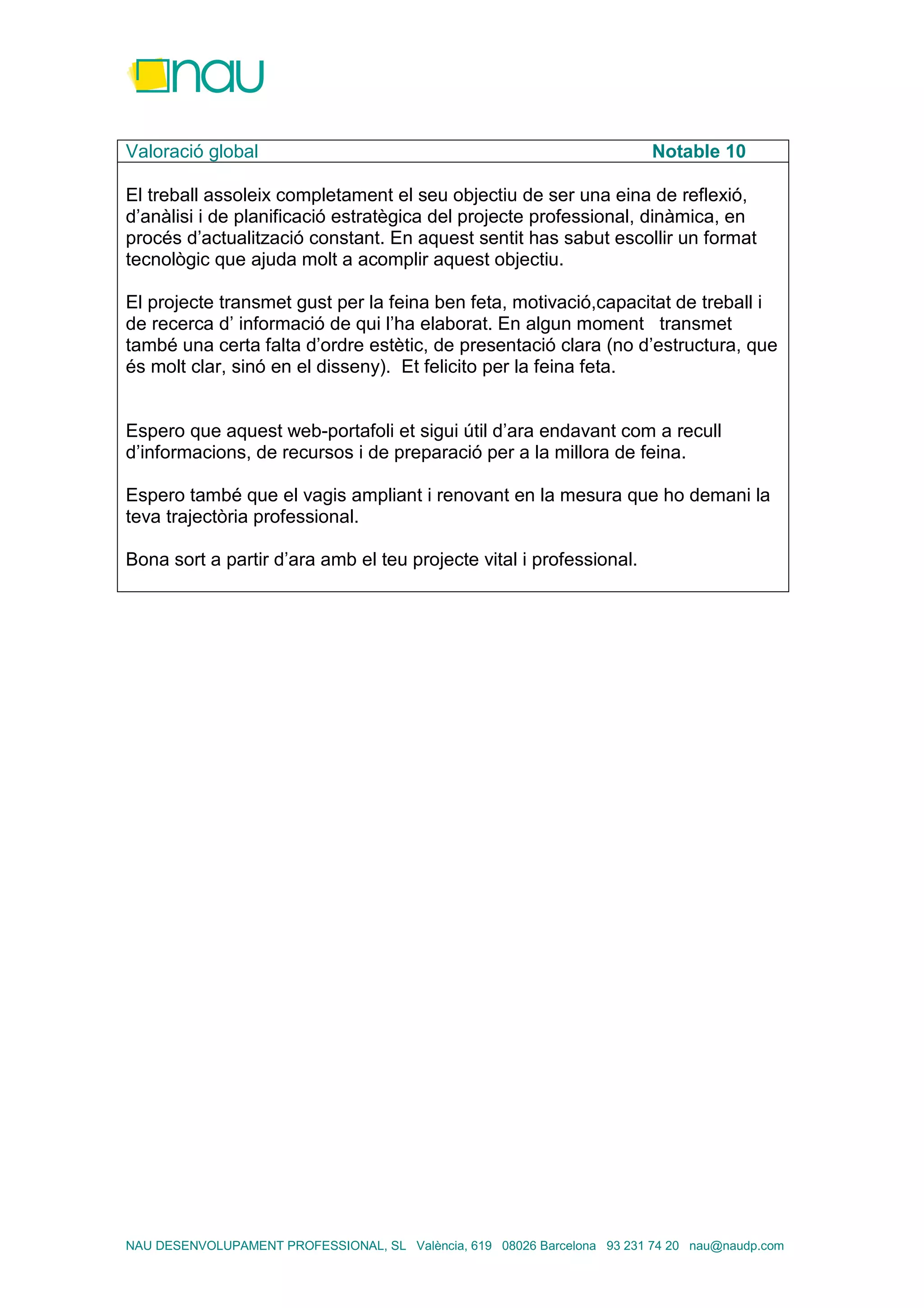 Avaluacio projecte jerome_roger | PDF