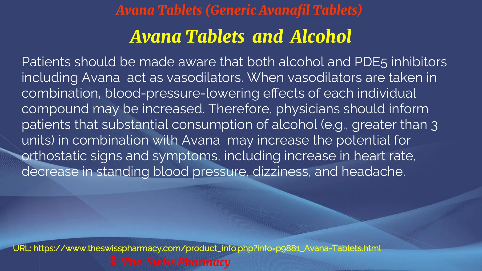 Avana Tablets (Generic Avanafil Tablets) | PDF