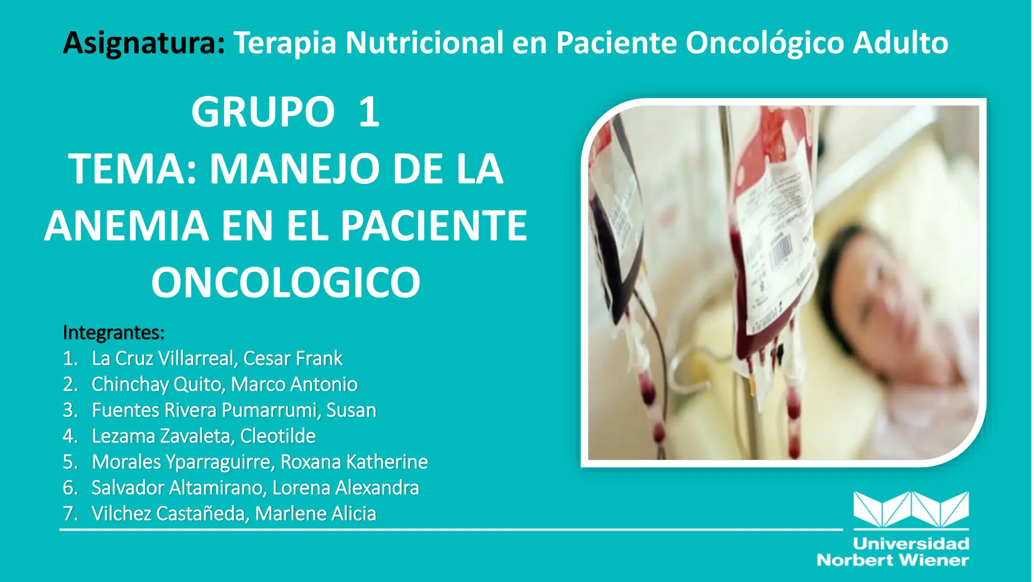 MANEJO DE LA ANEMIA EN EL PACIENTE ONCOLOGICO.pptx
