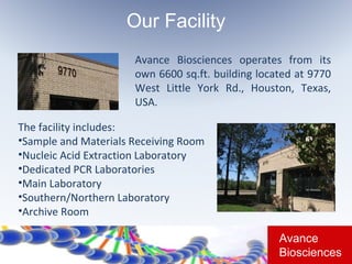 Avance biosciences | PPT | Biotech and Biomedical Industry | Industries