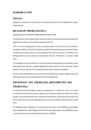 Avance del informe proyecto de investigacion | PDF