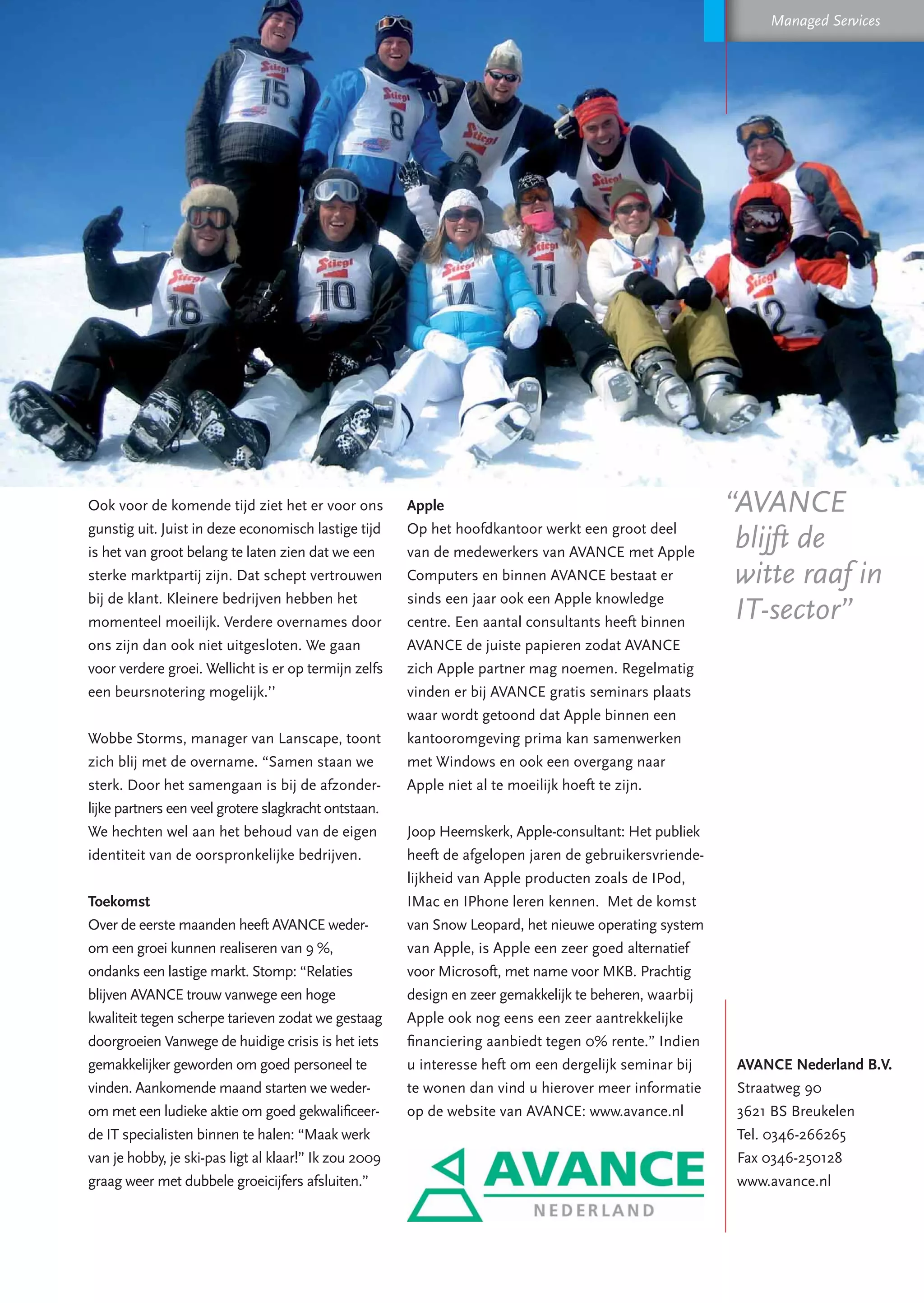 Avance blijft maar groeien! | PDF