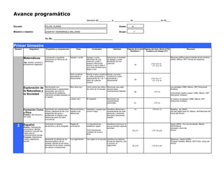 Avance progrmatico de 1 a sexto | XLS