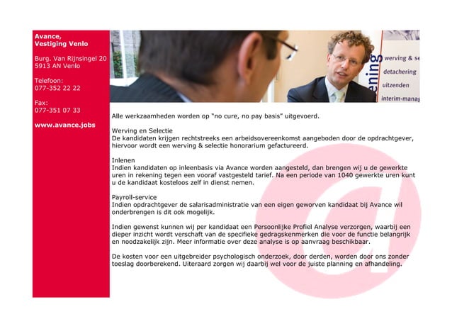 Avance Werving en Selectie | PPT