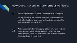 AI in Autonomous Vehicles | PPTX