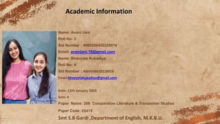 Comparative Literature in India by Amiya dev.pptx