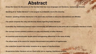 Comparative Literature in India by Amiya dev.pptx