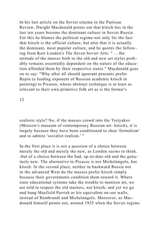 Avant-Garde and Kitsch One and the same civilization produ.docx