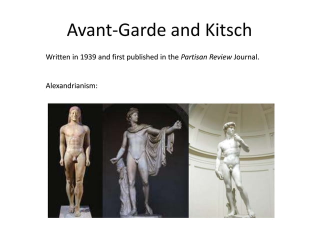 Avante guard and kitsch | PPT