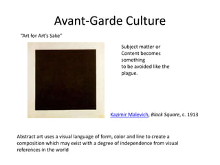 Avante guard and kitsch | PPT