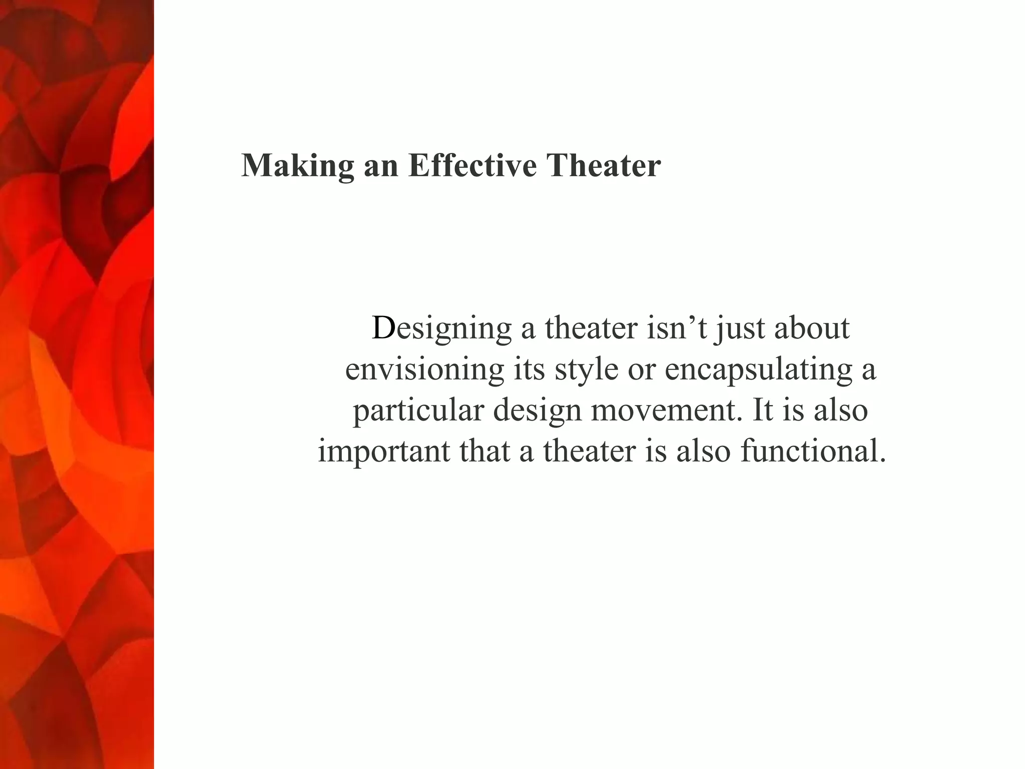 Avant garde designs in the performing arts theater | PPT