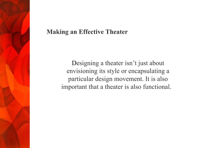 Avant garde designs in the performing arts theater | PPT