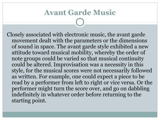 Avant garde music | PPT