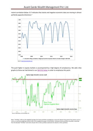 Avant Garde wealth Mgmt - Quarterly letter - 1303 | PDF