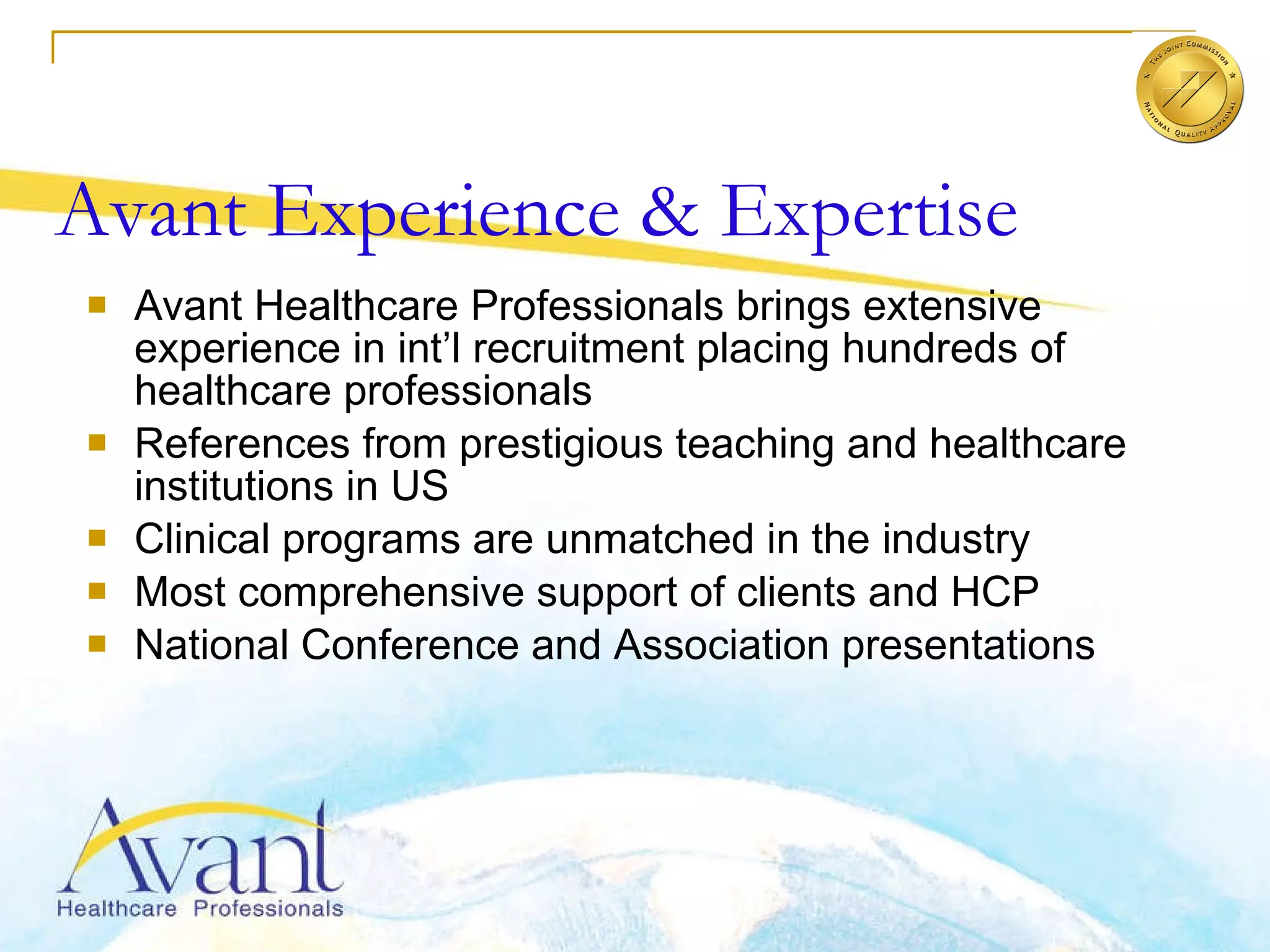 Avant Healthcare Professionals Overview | PPT