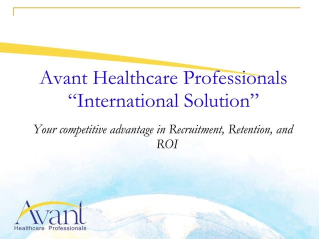 Avant Healthcare Professionals Overview | PPT | Medical Health