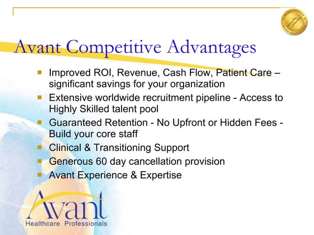 Avant Healthcare Professionals Overview | PPT | Medical Health