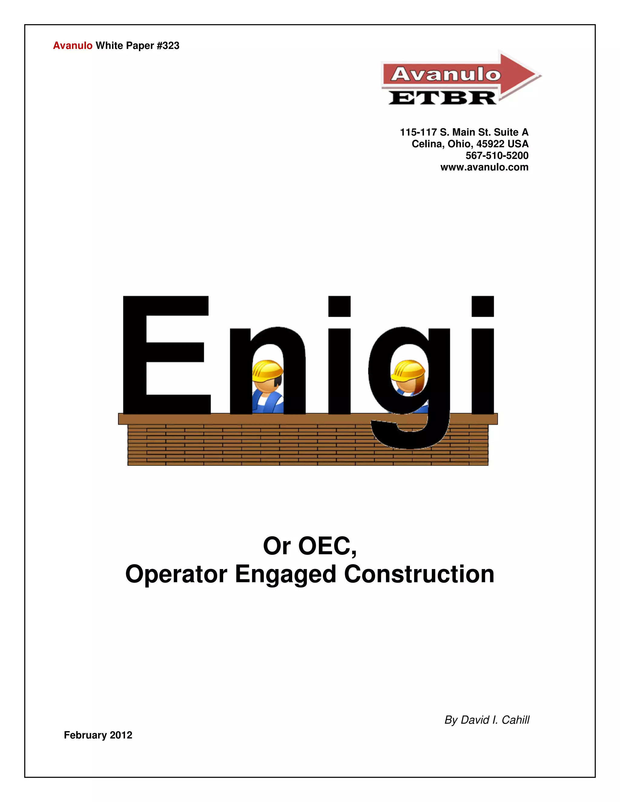 Avanulo Blue Paper Enigi User Engaged Construction (1) | PDF