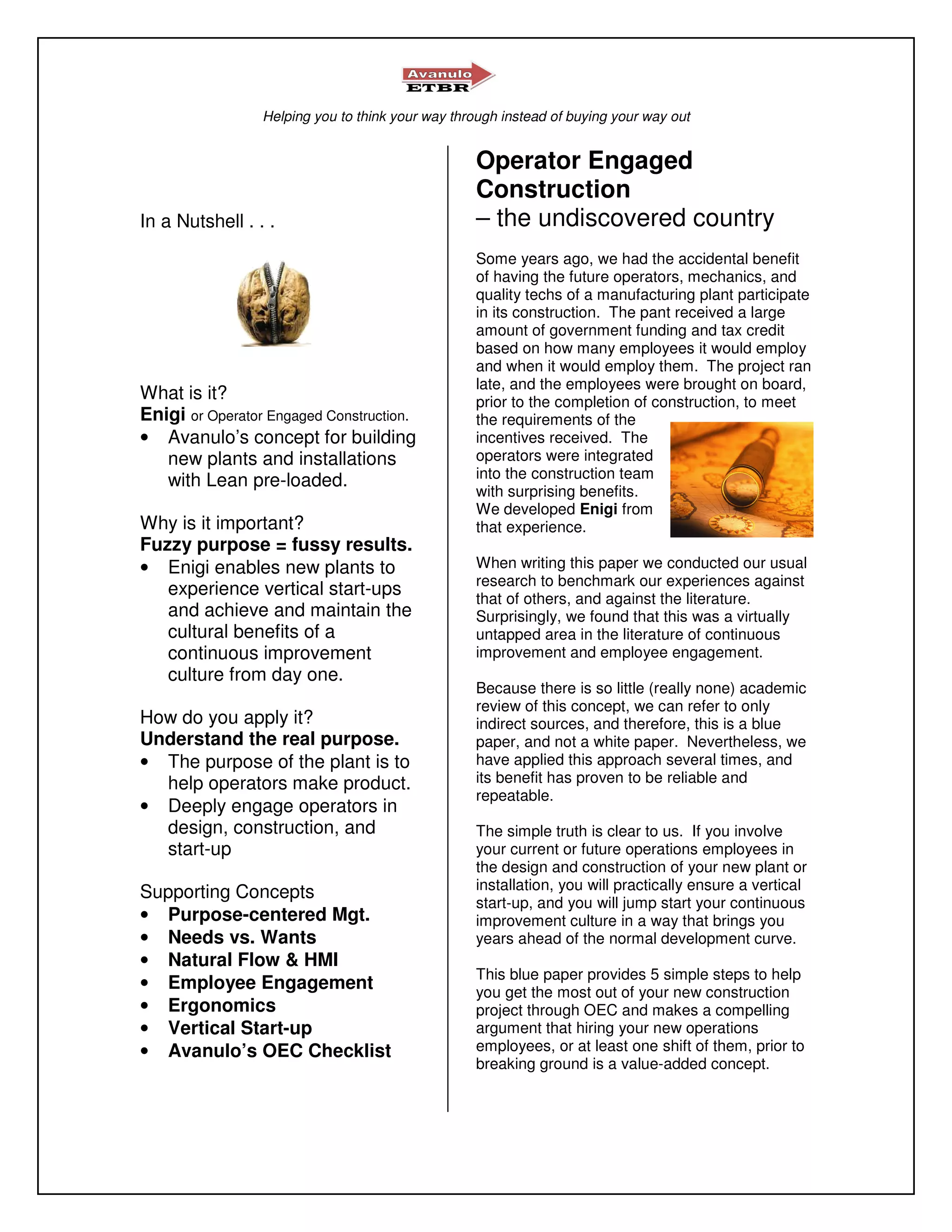 Avanulo Blue Paper Enigi User Engaged Construction (1) | PDF