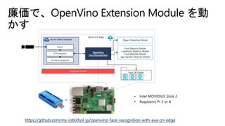 Azure Video Analyzer OpenVino Extension Module on Raspberry Pi with Movidius | PPT