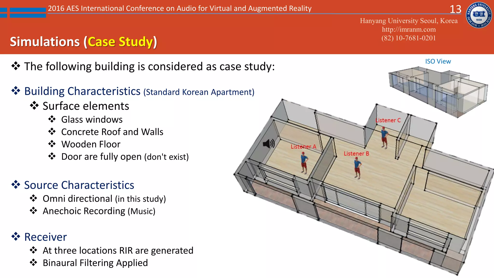 Immersive audio rendering for interactive complex virtual architectural environments | PPT