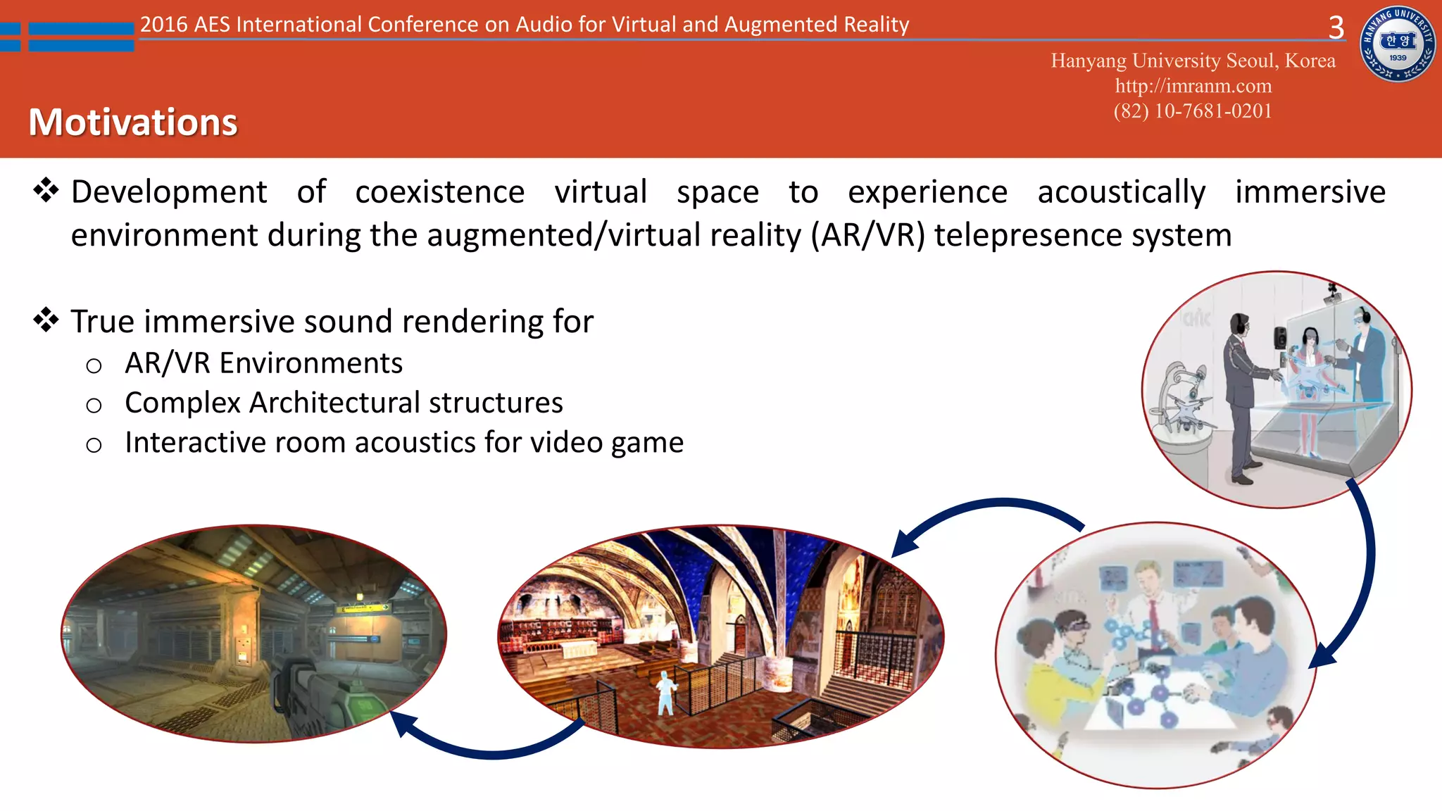 Immersive audio rendering for interactive complex virtual architectural environments | PPT