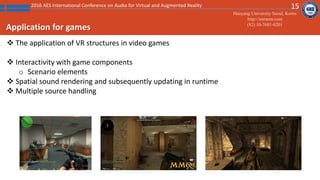 Immersive audio rendering for interactive complex virtual architectural environments | PPT