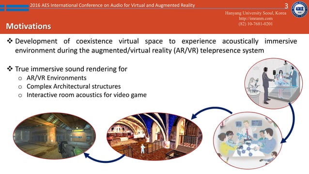 Immersive audio rendering for interactive complex virtual architectural environments | PPT