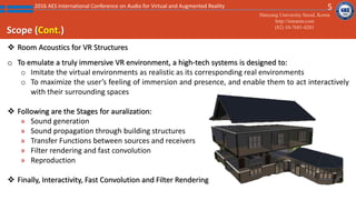 Immersive audio rendering for interactive complex virtual architectural environments | PPT