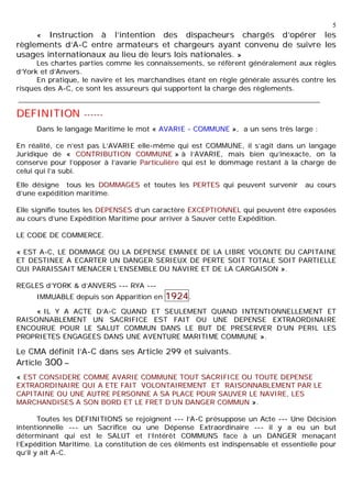 Avarie commune by r helal | PDF