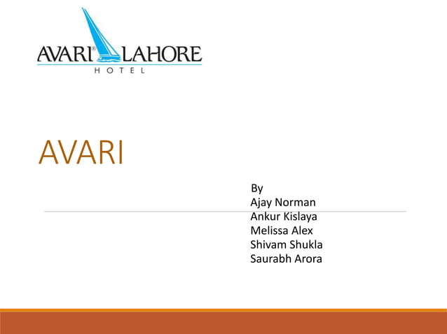 Avari hotels - marketing | PPTX | Hotels and Motels | Travel Type