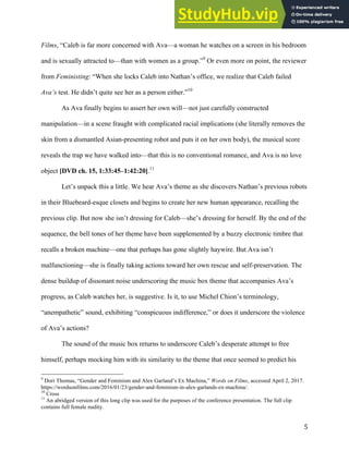 Ava S Musical Subjectivity In Ex Machina | PDF