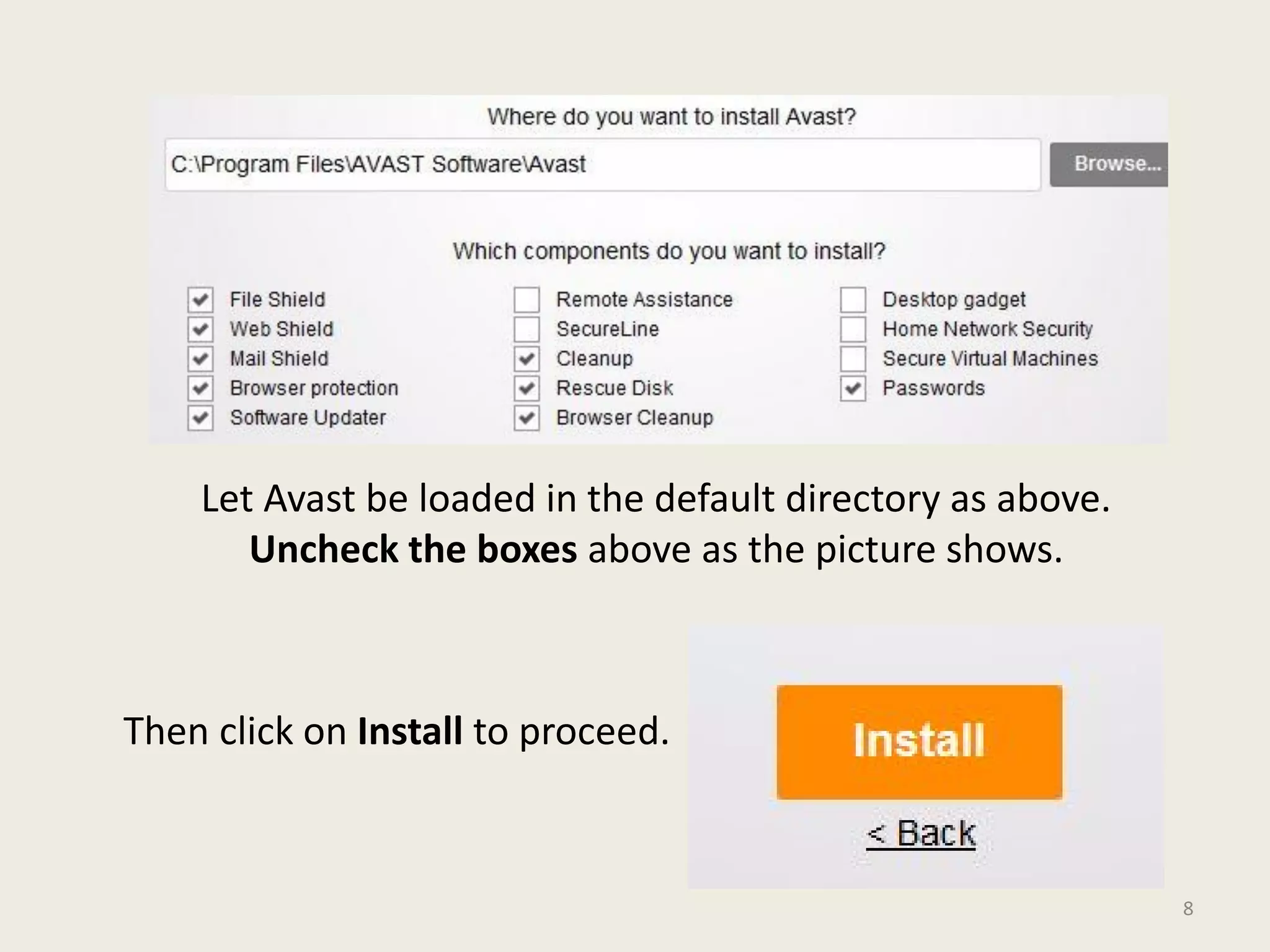 Avast installation and operation | PDF