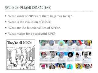 Avatars and Player Characters | PPT