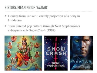 Avatars and Player Characters | PPT