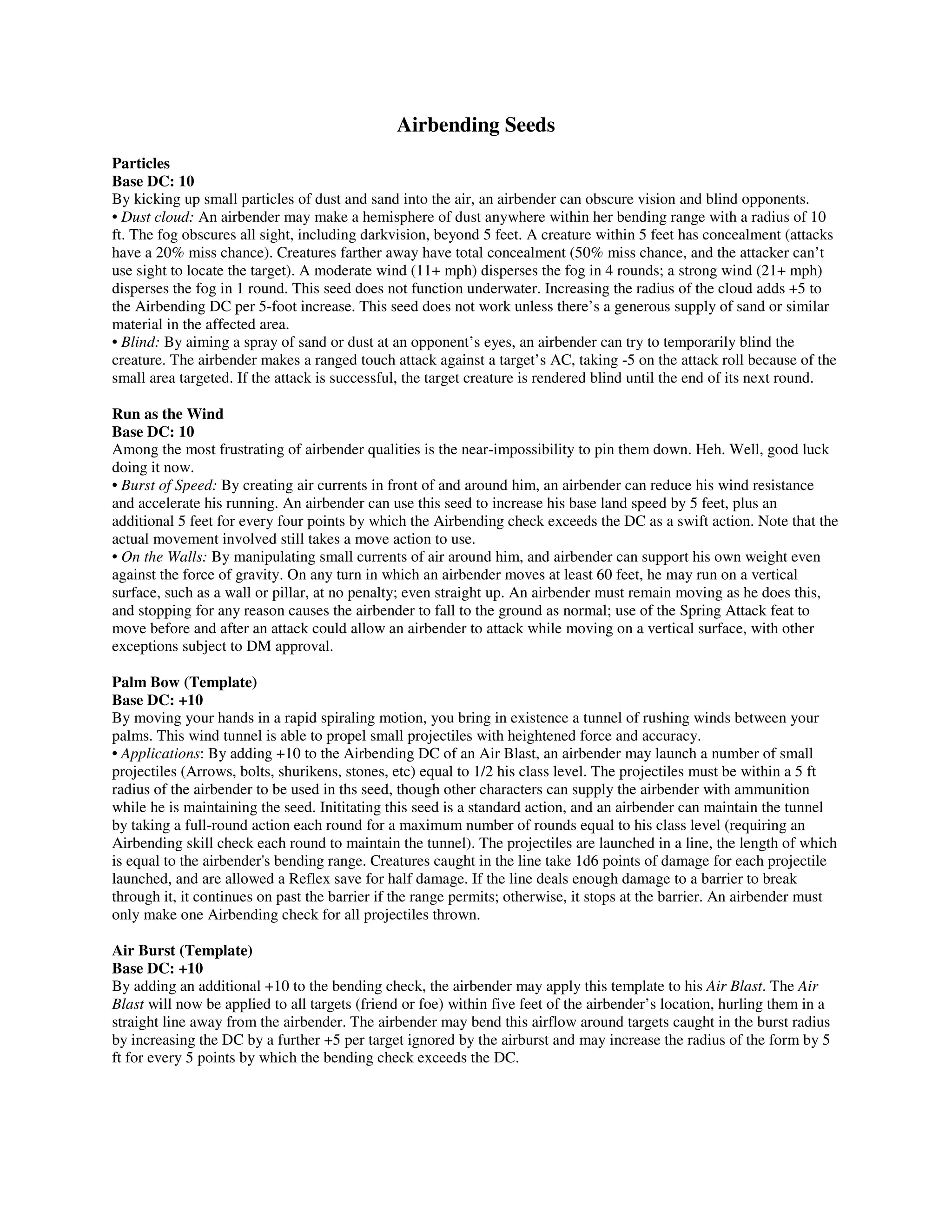 Avatar the last airbender d20 rpg | PDF