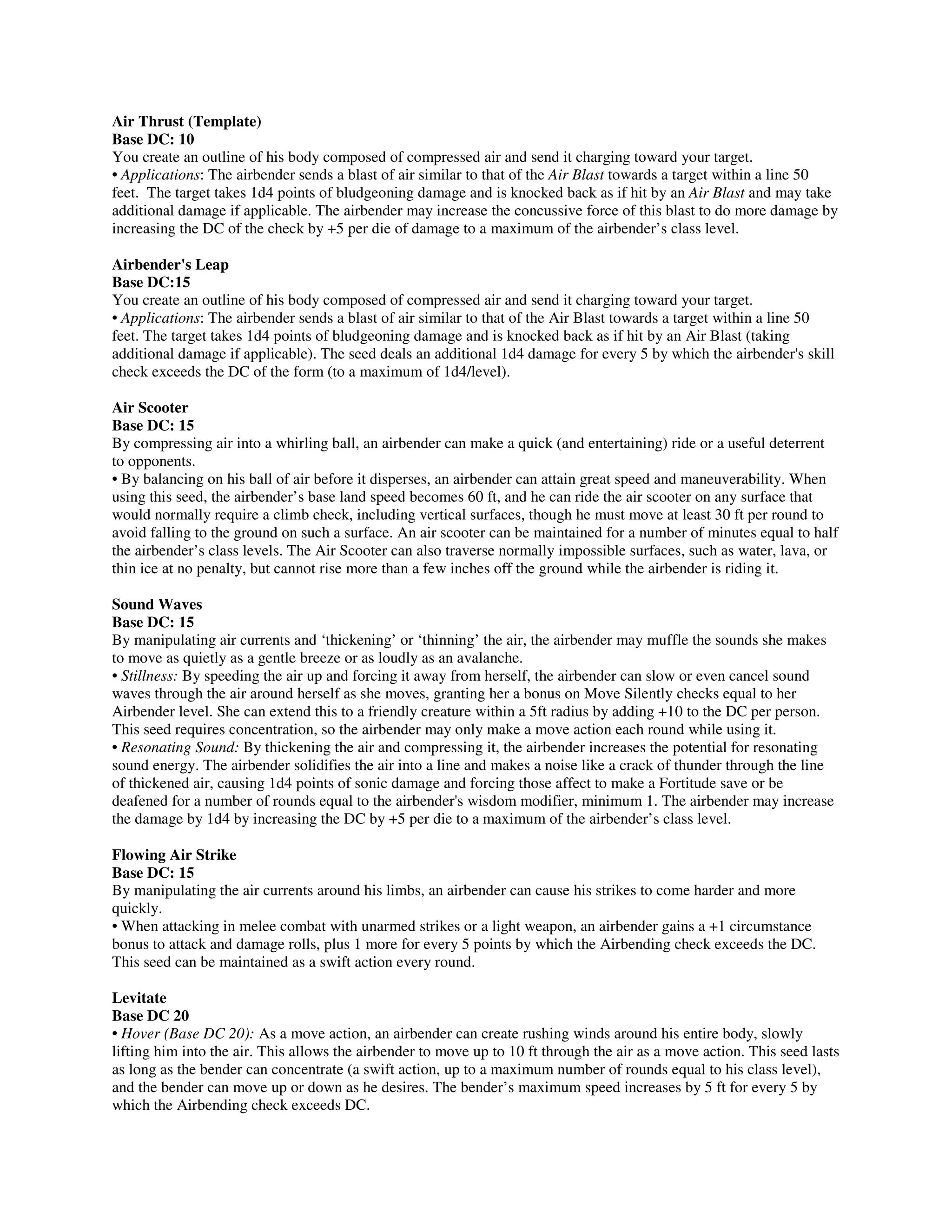 Avatar the last airbender d20 rpg | PDF