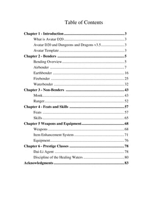 Avatar the last airbender d20 rpg | PDF
