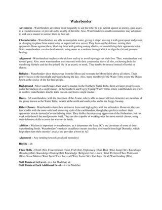Avatar the last airbender d20 rpg | PDF