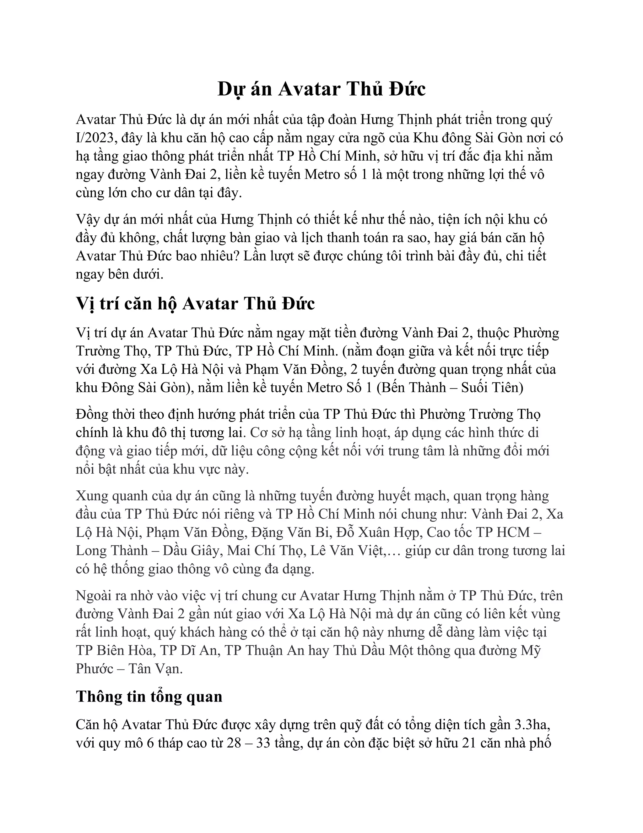 Avatar Thu Duc - Hung Thinh Land | PDF