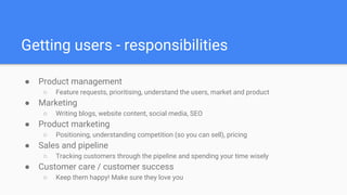 Startup Roles and Responsibilities + Share Structure | PDF