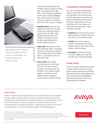 Avaya 1XC Mobile SIP for Apple | PDF