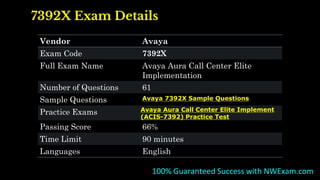 Avaya 7392X Exam Essential Questions & Answers | PDF